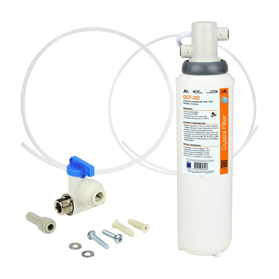 Kit de filtration QCF-3001/302 - Tête quick-change et Filtre charbon ...