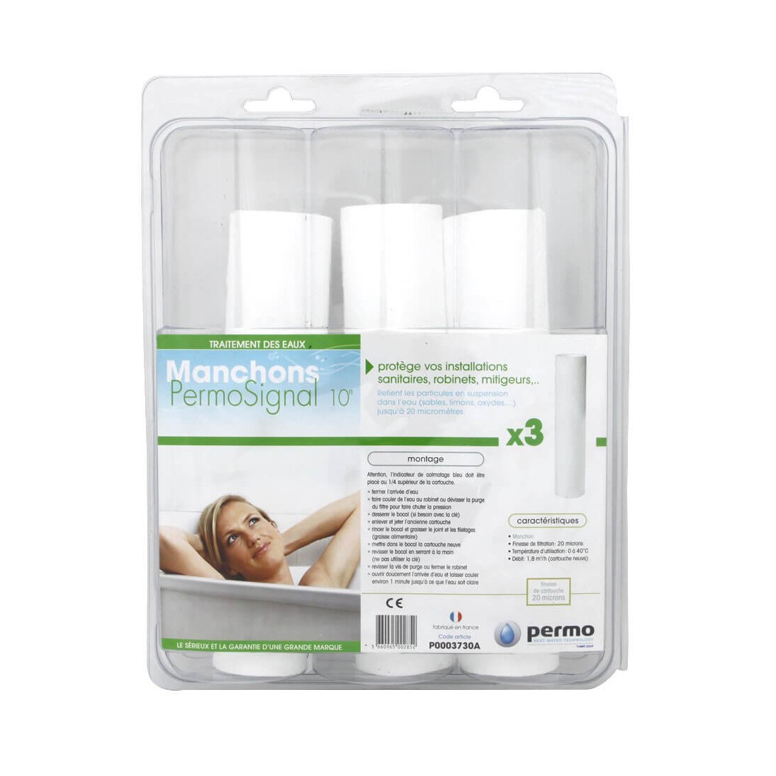 Cartouche filtre PermoSignal - Permo Cristal 10'' manchon (x3) - Permo ...
